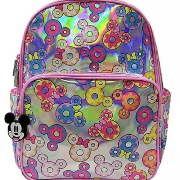 Disney | Bags | Nwt Disney Iridescent Mickey Donut Backpack | Poshmark